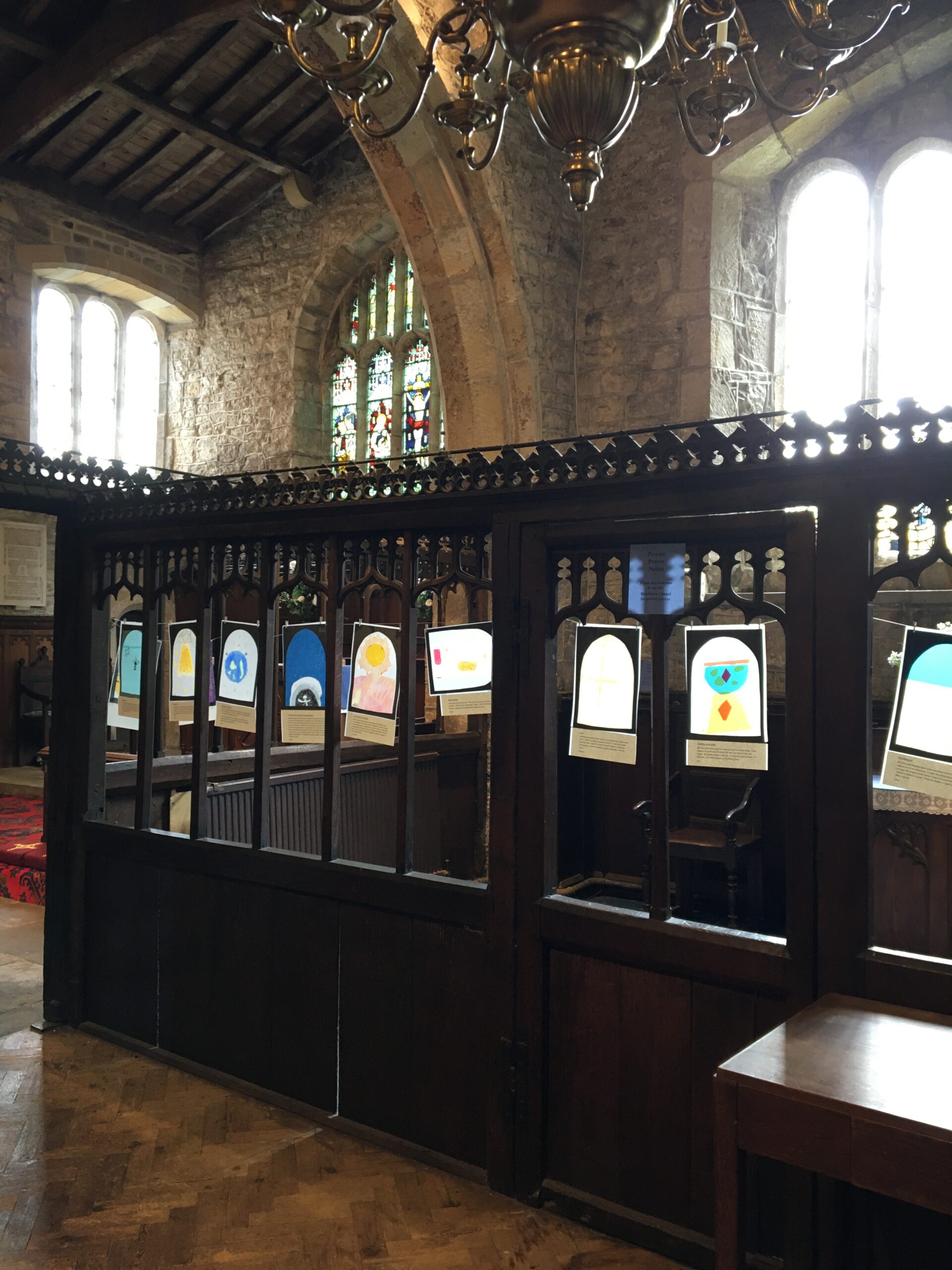 Stained glass art at St Andrew's - Reeth and Gunnerside Schools